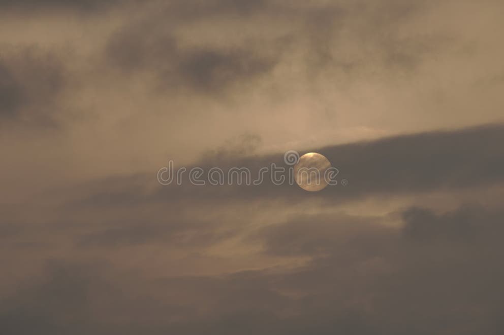 A Sky, with Diffused Sun, Clouds, Colourful, Stock Photo - Image of ...