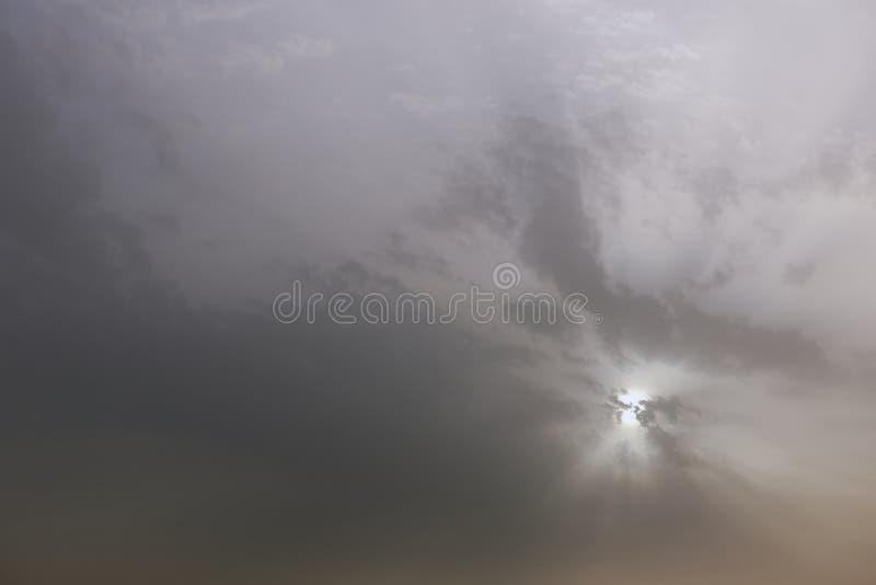 A Sky, with Diffused Sun, Clouds, Colourful, Stock Photo - Image of ...