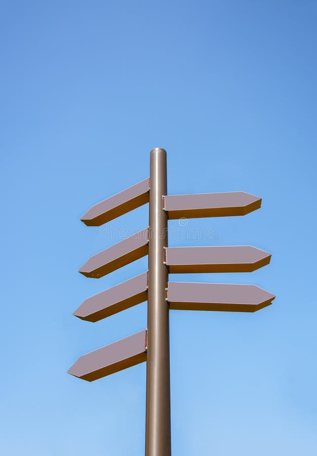 Sky and direction signs stock image. Image of guide, empty - 70018205