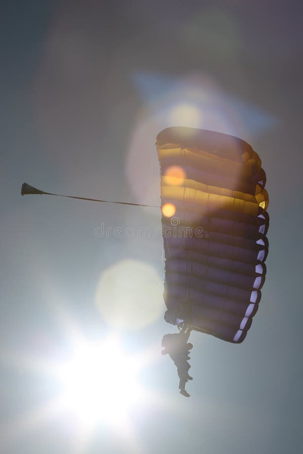 Sky Diver Landing stock photo. Image of lens, white, dangerous - 13606636