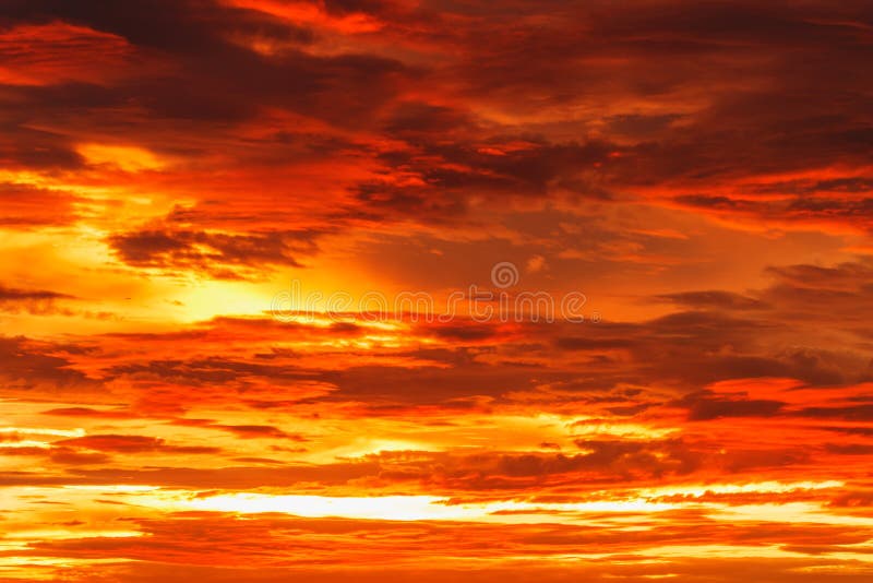 Sky with a Dramatic Red Clouds Stock Image - Image of bangkok, skyscape ...