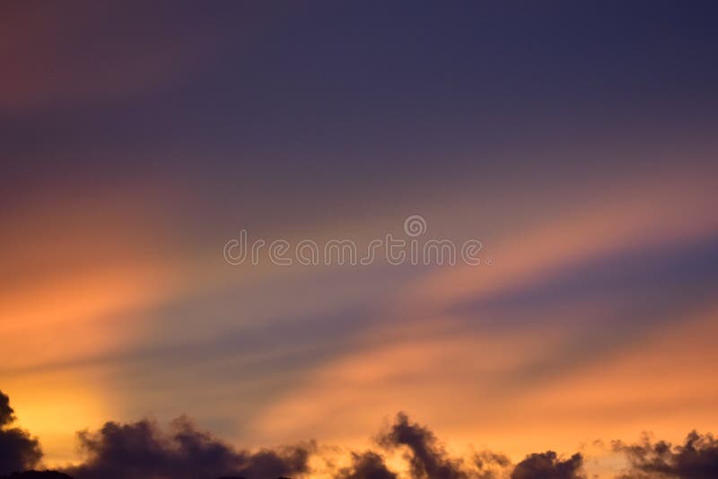 The sky at dusk is bright. stock image. Image of sunset - 184224867