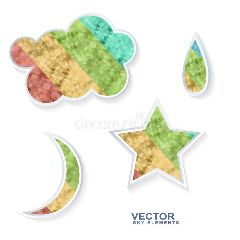 Sky element stock vector. Illustration of rain, color - 31483107