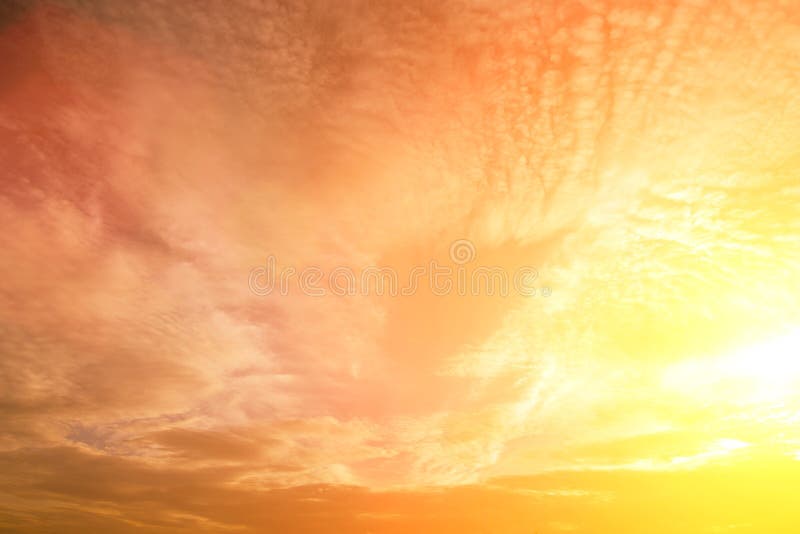 The Sky Evening Sunlight Hot Zone for Background in Design and a Stock ...