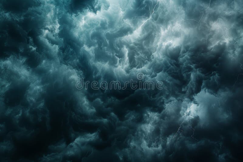 Sky Filled Dark Thick Clouds Creating Dramatic Atmosphere Heavy Rain ...