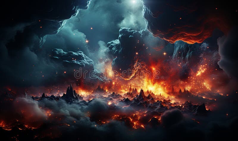 Sky Filled with Dense Cloud Formation Stock Image - Image of artwork ...