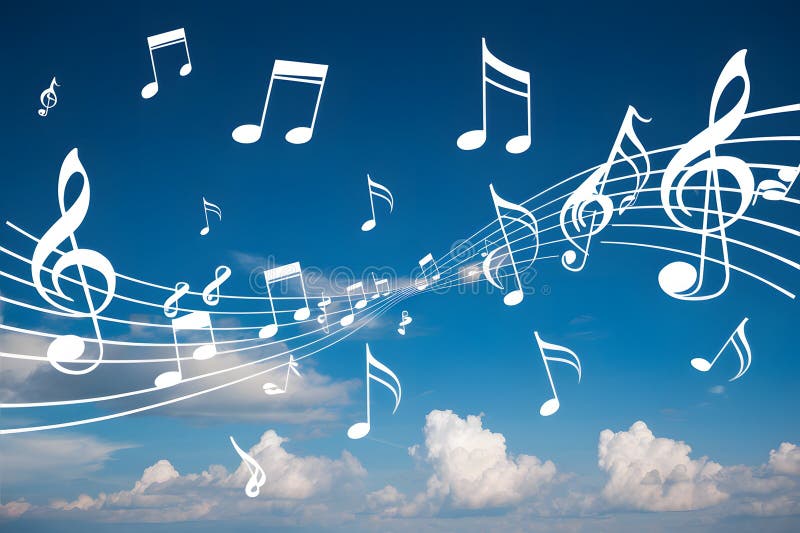 Sky Filled with Musical Notes, Blending with Nature To Create ...