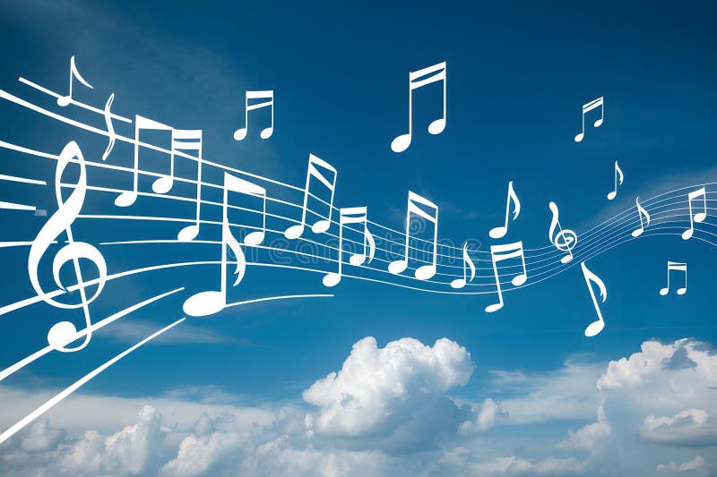 Sky Filled with Musical Notes, Blending with Nature To Create ...