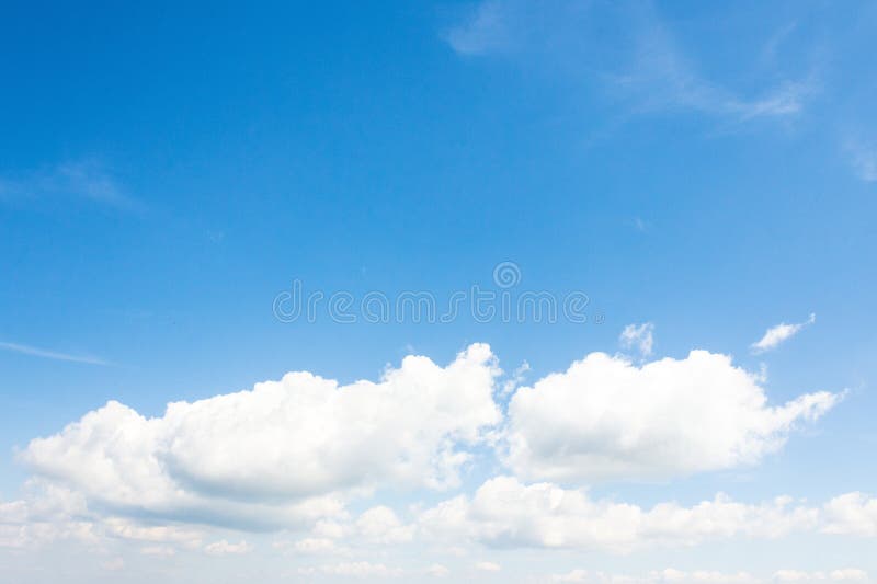 Sky with Fluffy Clouds. Dynamic Scene in Day Light Stock Photo - Image ...