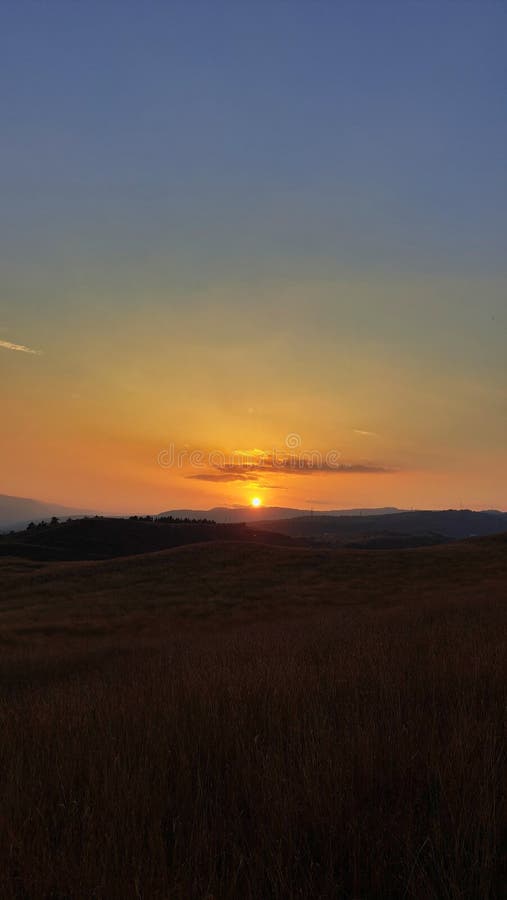 Sky Forest Sunset Trail Running Stock Photo - Image of green, sunset ...