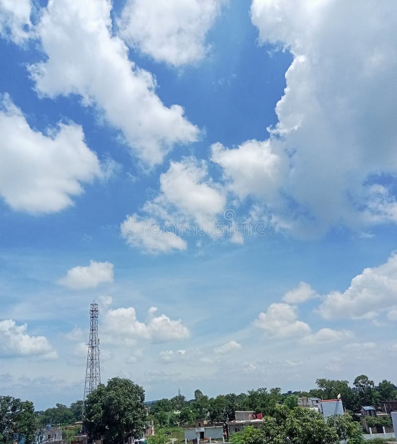Sky Full with Clouds, Cloudy Blue Sky Stock Photo - Image of full ...