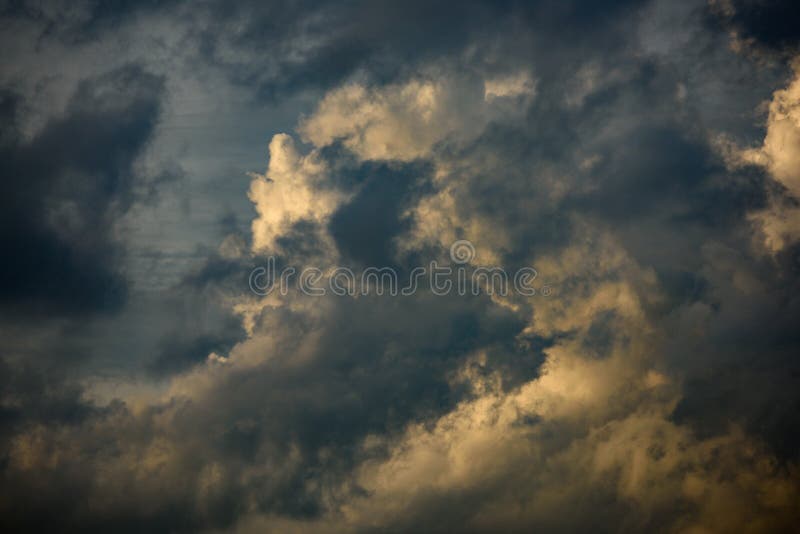 The Sky is Full of Dense Clouds Stock Photo - Image of flare, brightly ...