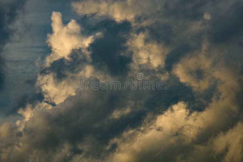 The Sky is Full of Dense Clouds Stock Photo - Image of vibrant, flare ...
