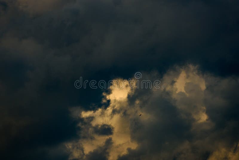 The Sky is Full of Dense Clouds Stock Photo - Image of brightly, dusk ...