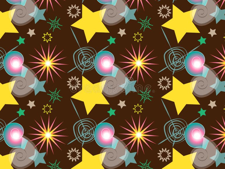 Starry sky pattern stock vector. Illustration of yellow - 103343202