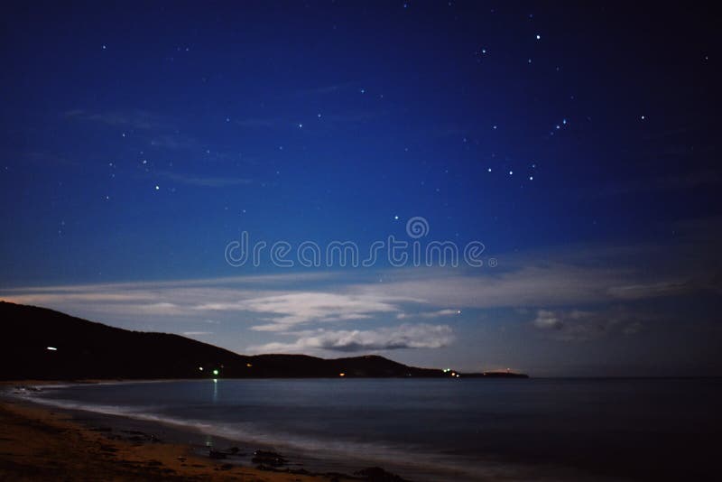 Northern Lights and the Milky Way in the Starry Sky. View of Antarctica ...
