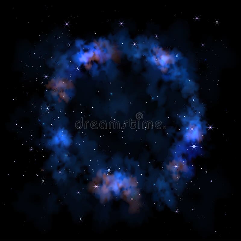 Sky Galaxy Stars Nebula Circle Stock Illustration - Illustration of ...