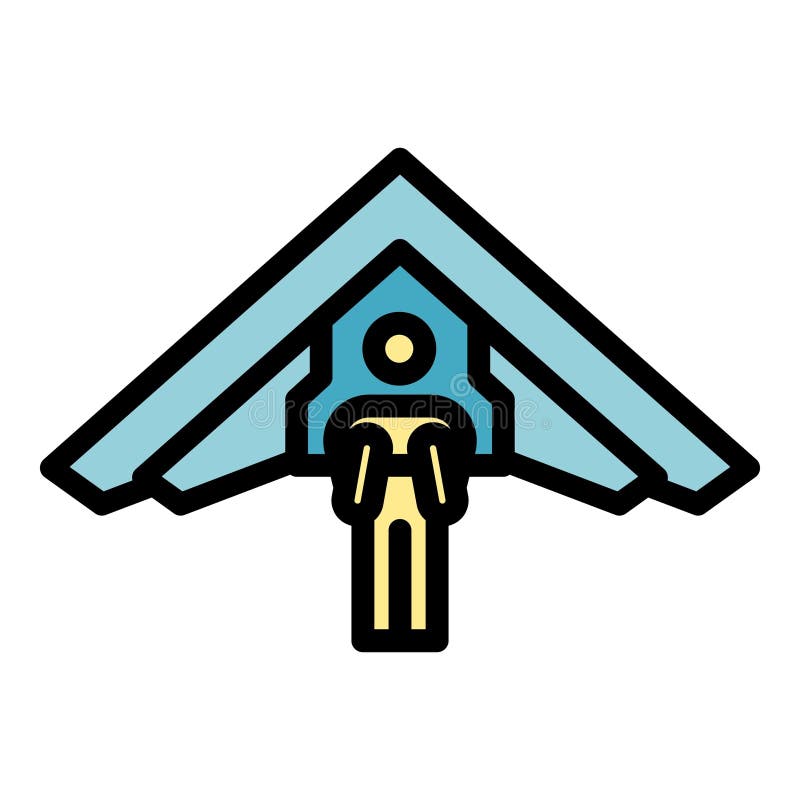 Sky Glider Icon Vector Flat Stock Vector - Illustration of glide ...