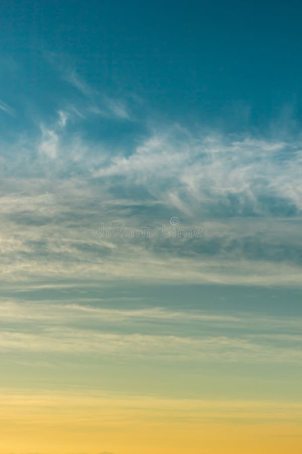 Sky Gradient from Blue To Orange Stock Photo - Image of diminishing ...