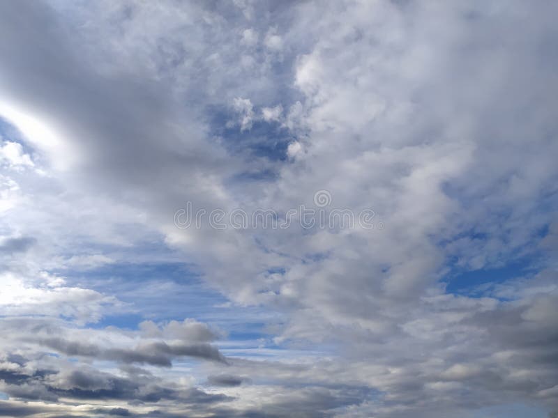 Sky with Gray and White Clouds, Weather, Storm Clouds Background. Stock ...