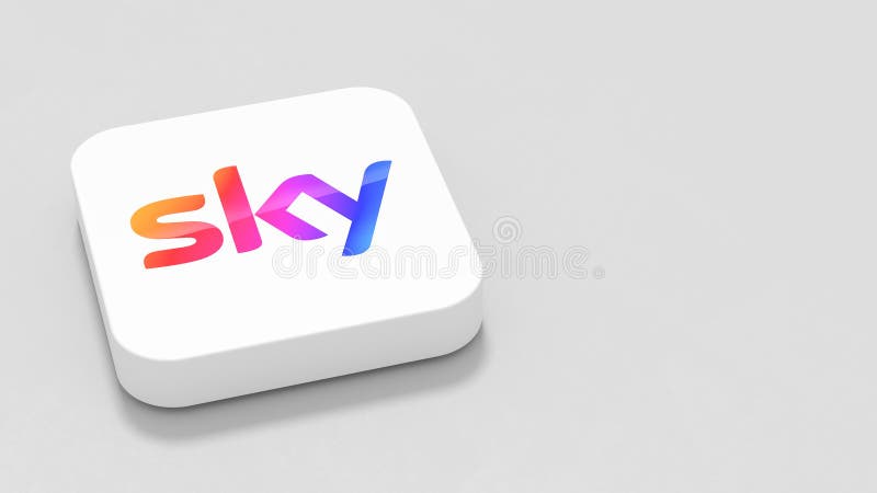 Sky Group App Icon on Gray Background with Copy Space Editorial Stock ...