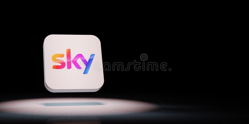 Sky Group App Icon Spotlighted on Black Background Editorial Image ...