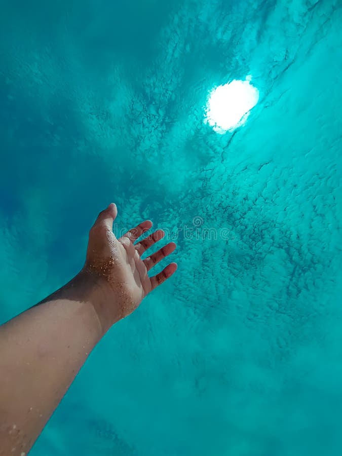 Sky Hand stock image. Image of hand, blue - 209944727