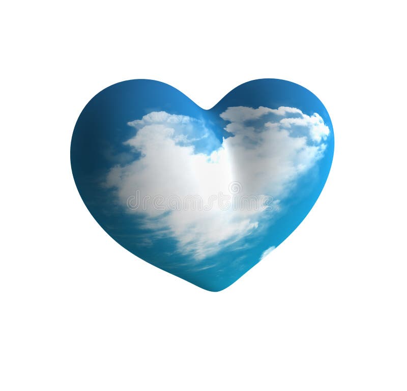 Sky heart stock illustration. Illustration of love, blue - 50048902