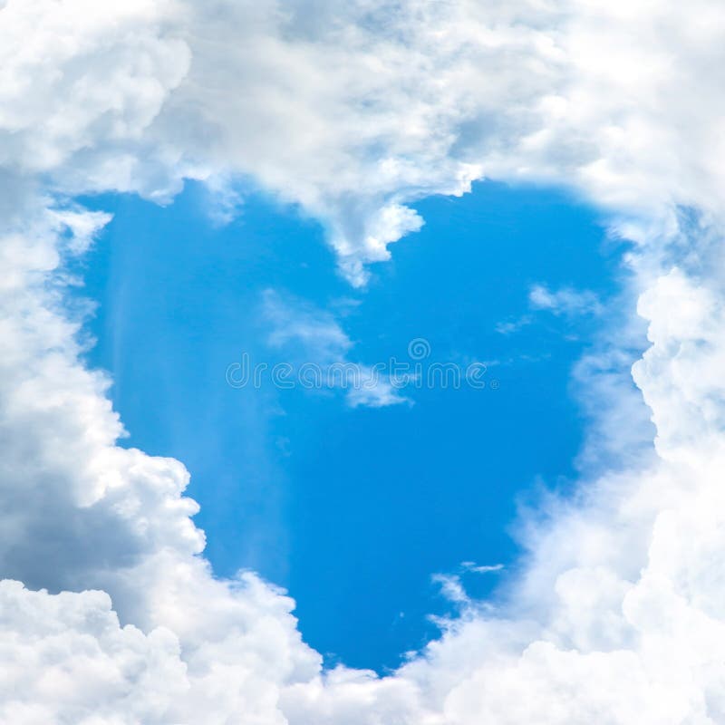 Sky heart shaped by cloud stock image. Image of form - 44099807