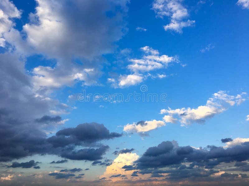 Cloudy blue sky stock photo. Image of heaven, natural - 174243676