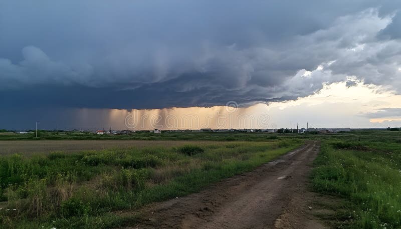 Sky with Heavy Rainy Clouds on Grey Day Stock Image - Image of weather ...
