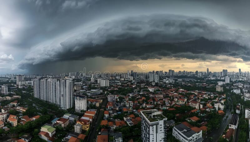 Sky with Heavy Rainy Clouds on Grey Day Stock Photo - Image of nature ...