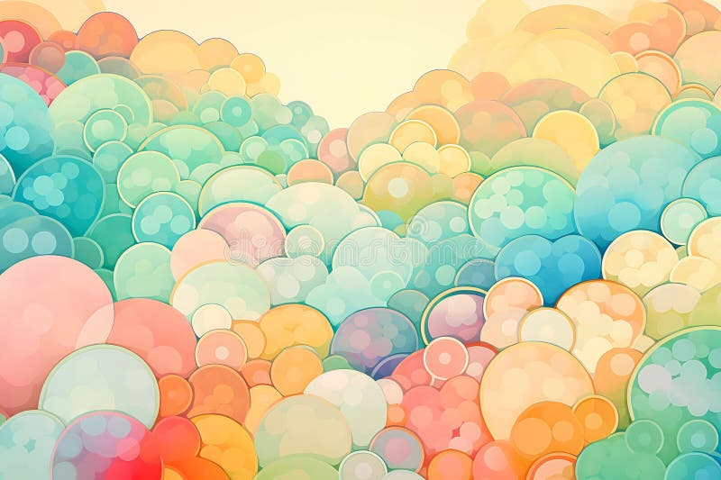 Sky-High Dreams: an Abstract Illustration in Vibrant Colors Stock ...