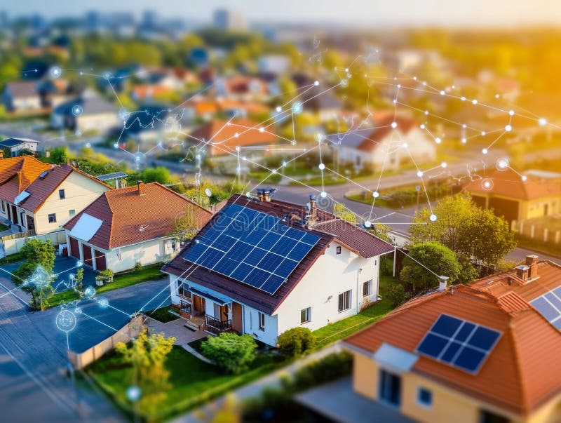 A Sky-high Glimpse of a Solar-powered Rooftop Community Seamlessly ...