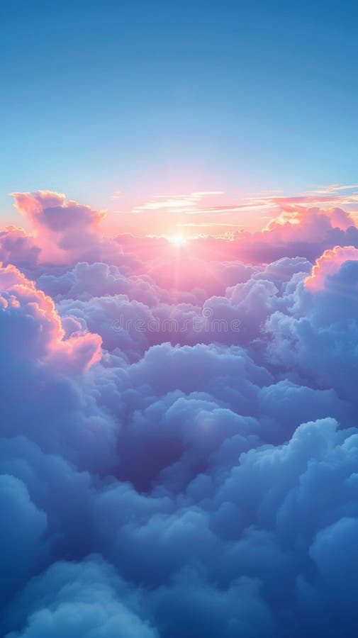 Sky High Perspective Cloudscape Background Evoking a Sense of Freedom ...