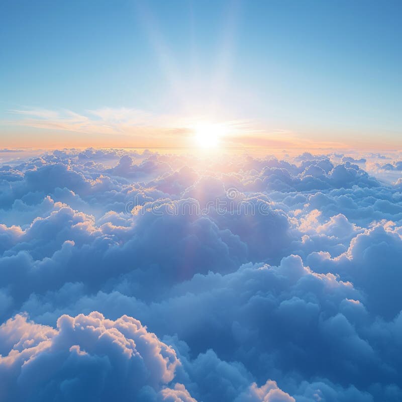 Sky High Perspective Cloudscape Background Evoking a Sense of Freedom ...