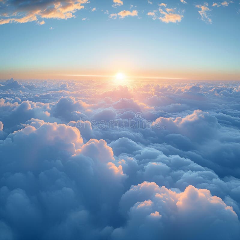Sky High Perspective Cloudscape Background Evoking a Sense of Freedom ...