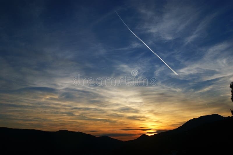 The Sky in the Hour of Sunset Stock Photo - Image of decline, evening ...