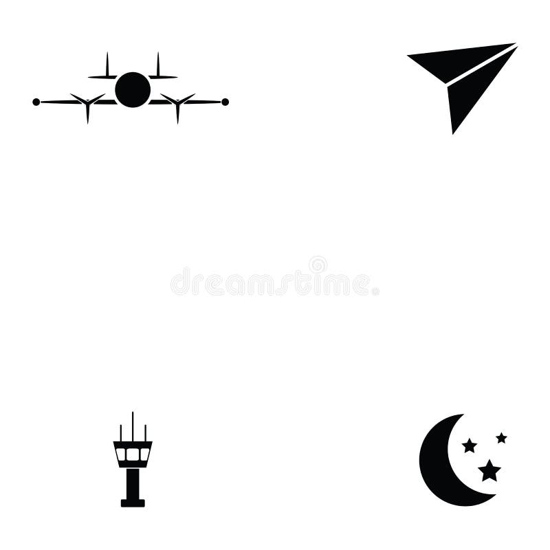 Sky icon set stock vector. Illustration of design, flight - 120571398