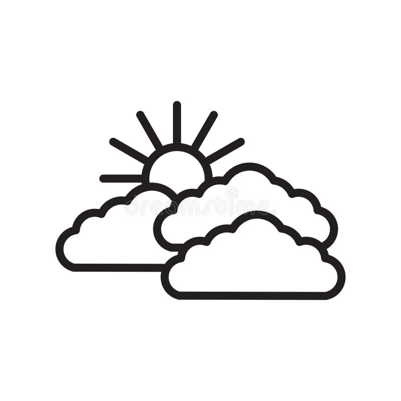 Sky Icon Vector Isolated on White Background, Sky Sign Stock Vector ...