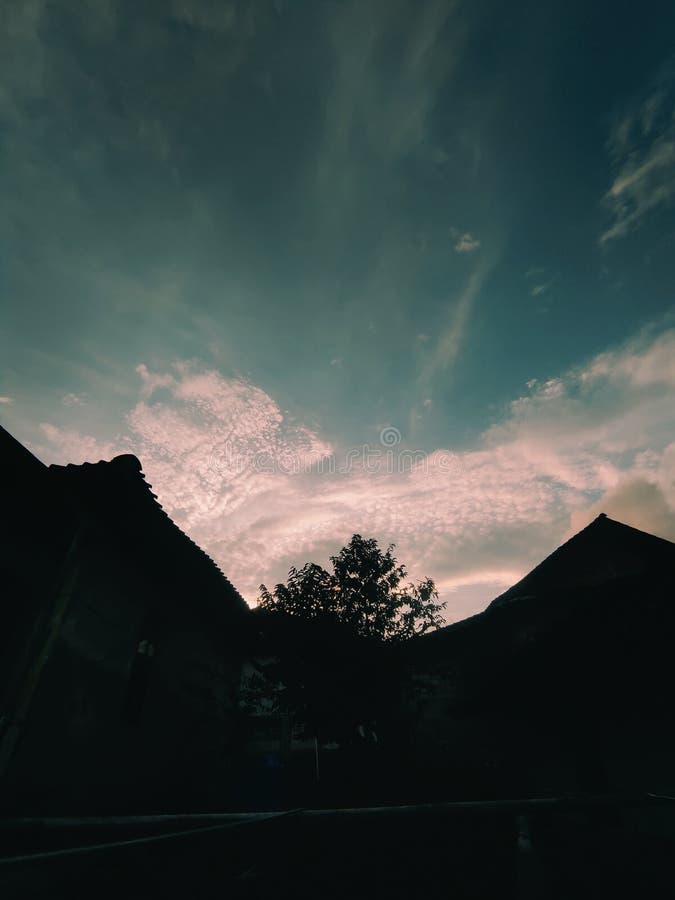 Sky from Indonesia at 5.00 Pm Stock Image - Image of poster, night ...