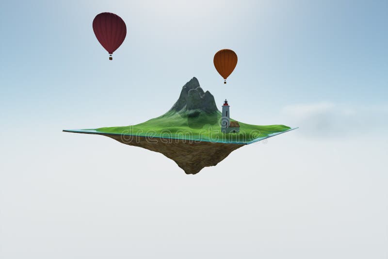 Sky island stock illustration. Illustration of distant - 33961077