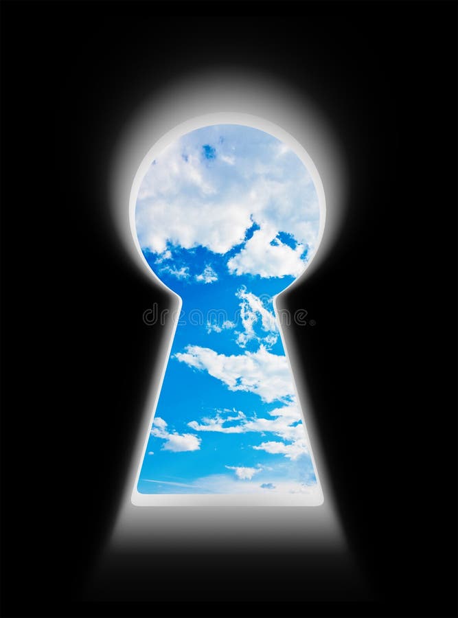 Door in form keyhole stock photo. Image of marketing - 35652720