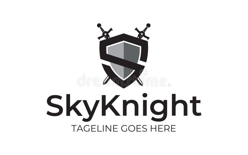 Sky Knight Logo Design Template Stock Vector - Illustration of icon ...