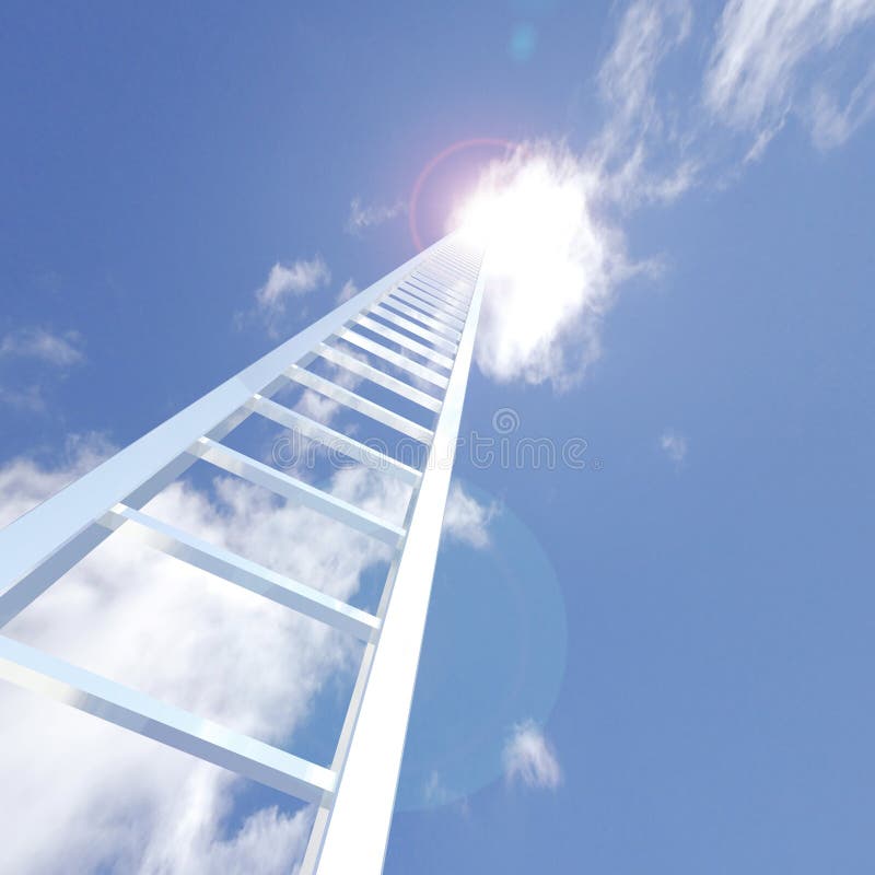 Sky Ladder stock illustration. Illustration of soar, church - 14905170