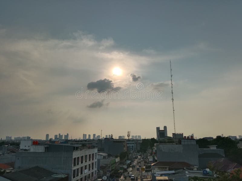 Sky Light and Clean Cloud from the Rooftop in the Afternoon Stock Photo ...