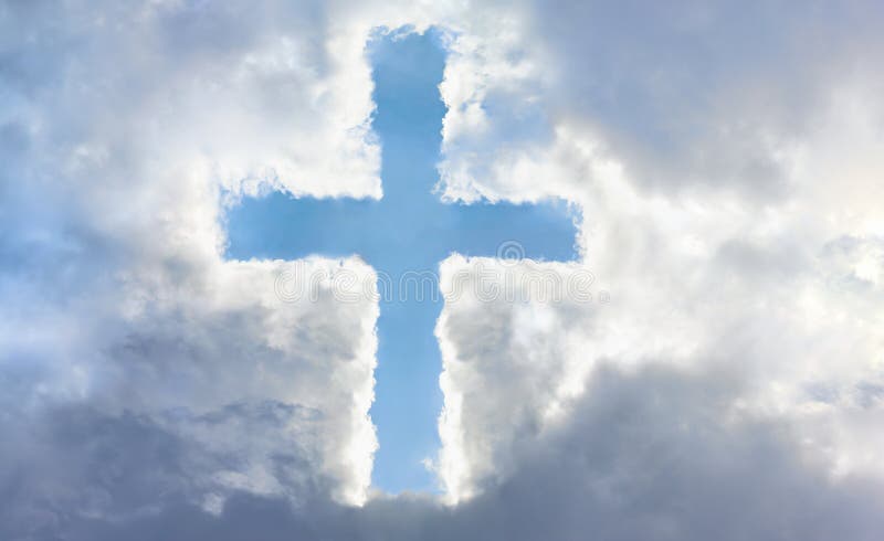Cross behind clouds stock photo. Image of mystery, cloudscape - 21927892
