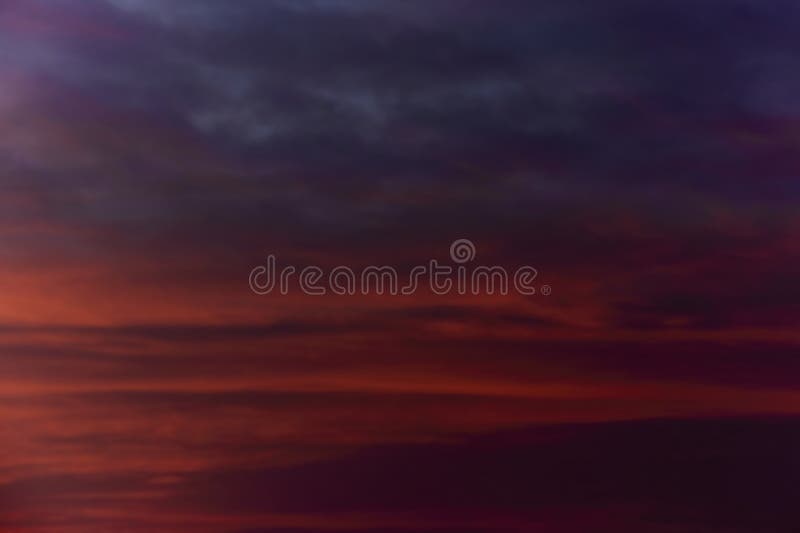 Sky Light after Sunset. Orange Background, Clouds Stock Photo - Image ...