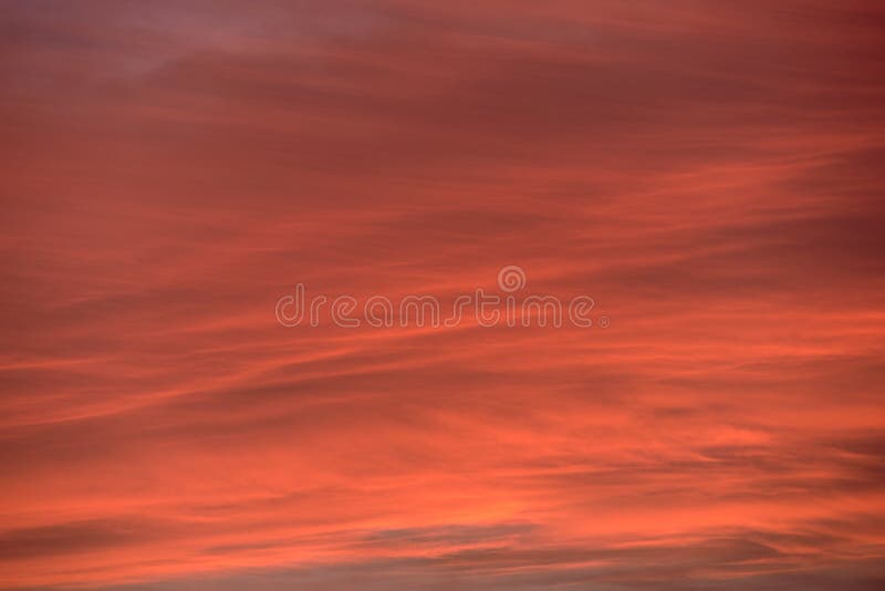 Sky Light after Sunset. Orange Background, Clouds Stock Image - Image ...