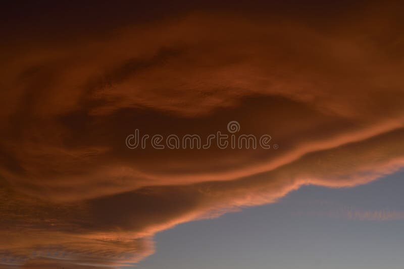 A Sky Light after Sunset. Orange Background Stock Image - Image of ...